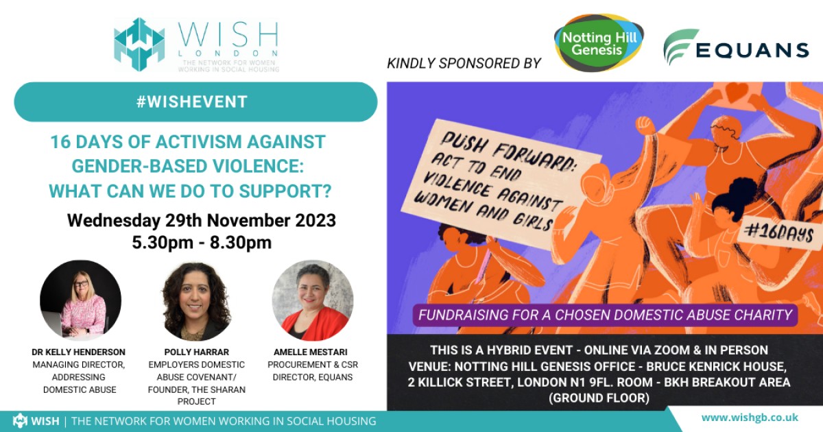 WISH London:16 Days of Activism against Gender-Based Violence: What can ...